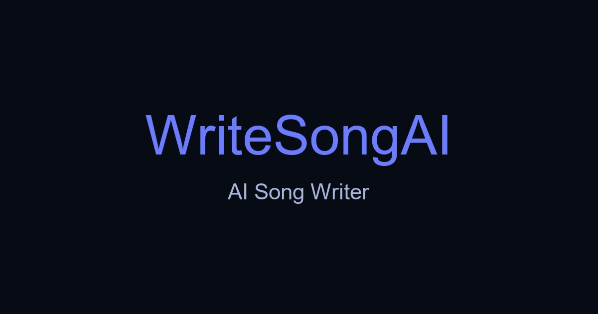 WriteSong.AI - Write Songs with AI, Vocals and Music